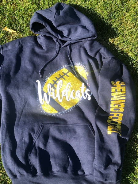 Shenango Wildcats Big Football Logo – Back Flip Bows